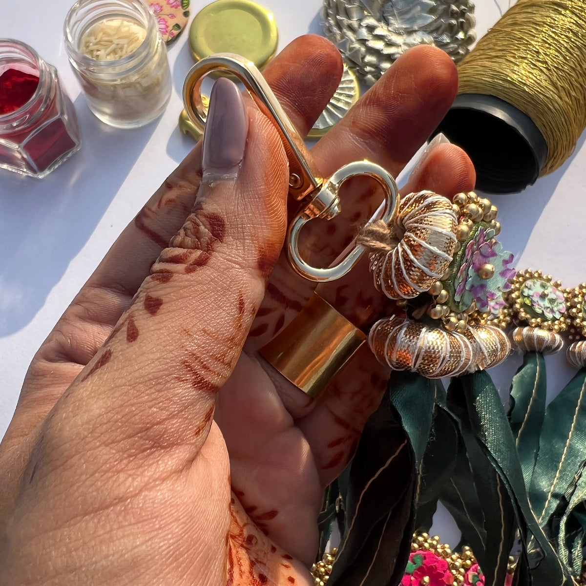 Asopalav Tradition X Maroon & Bottle Green Patola Lumba Toran: Two way ...