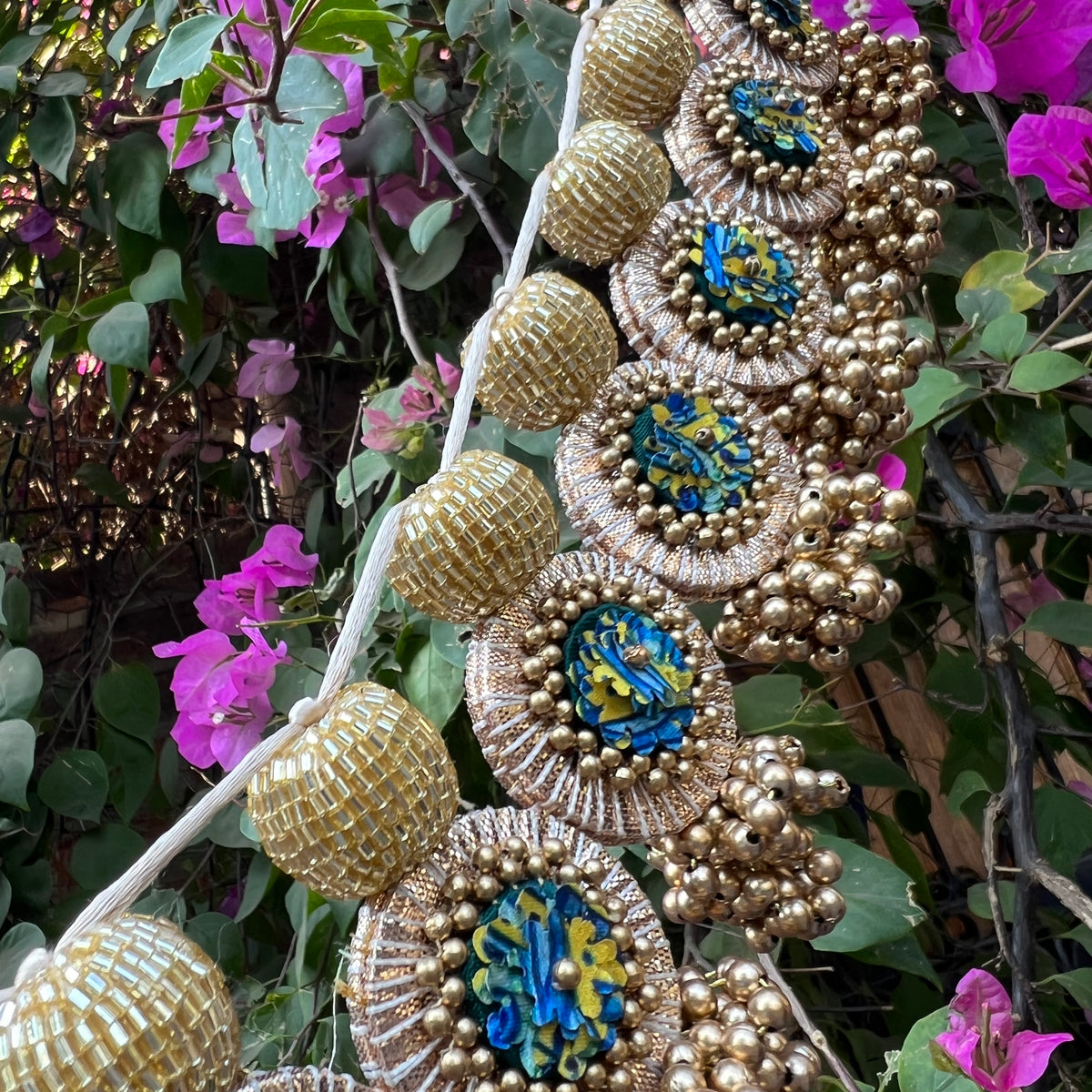 The Ready To Glam Vermillion + Yellow Congruous Divine Pichwai Glass L ...